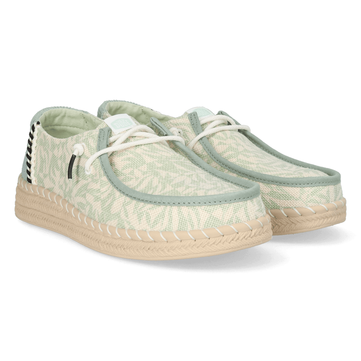 HEYDUDE Wendy Espadrille Retro Palm Dames Groen | HD43179-3YY